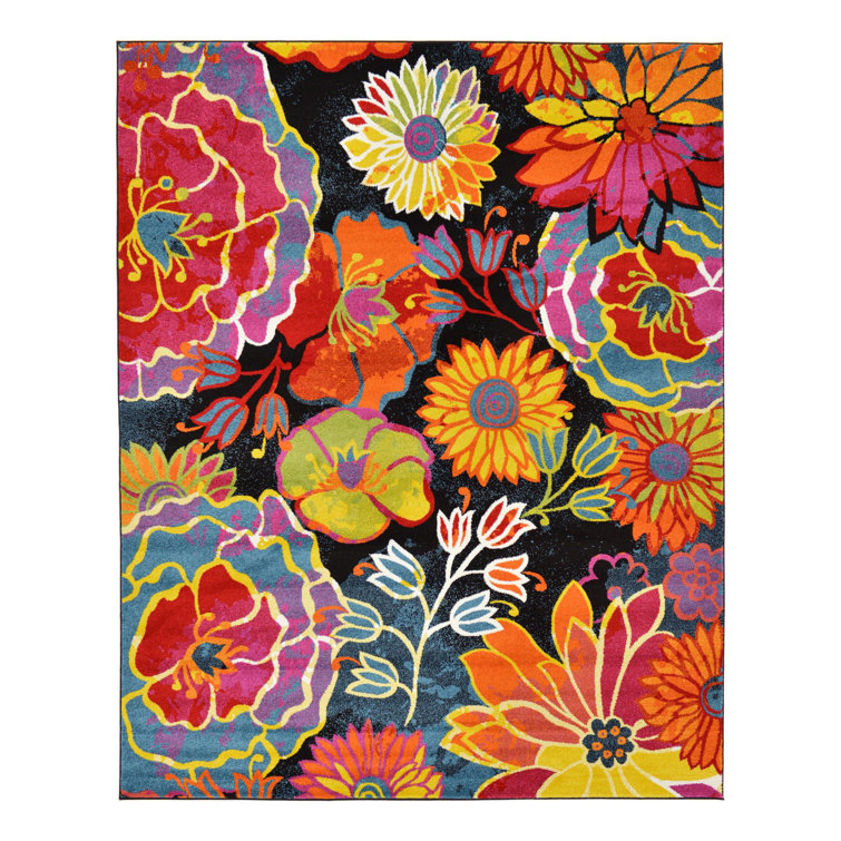 Winston Porter Lorene Floral Indoor Rug & Reviews | Wayfair