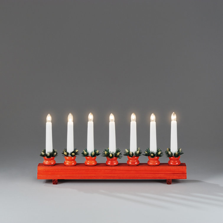 Konstsmide Elegant 7-Bulb Welcome Light - Red Lacquered Wood, Warm ...