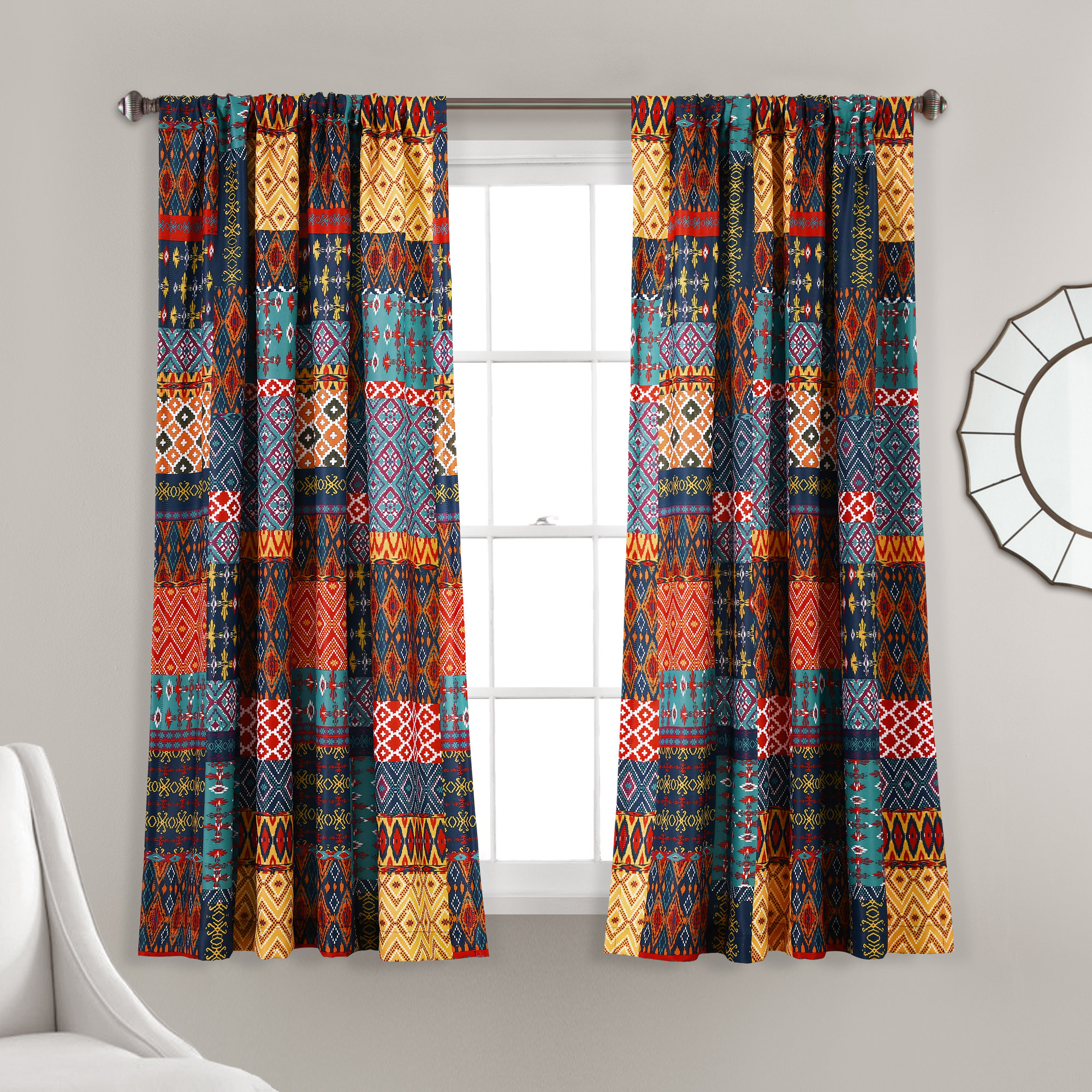 Lush Decor Misha Patchwork Room Darkening Thermal Curtain Panels & Reviews - Wayfair Canada