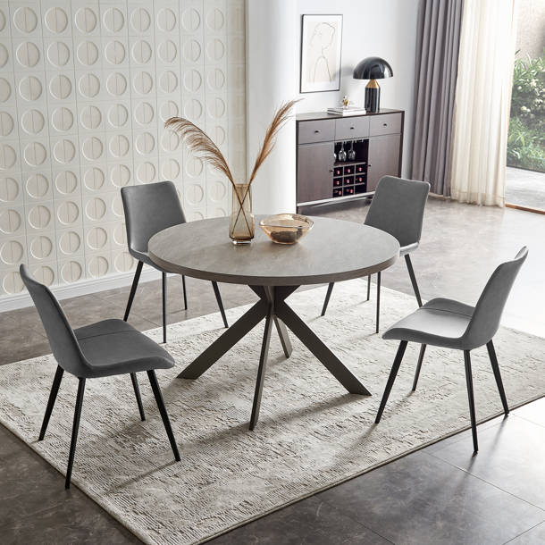 17 Stories Idalmis Round 45.5'' Dining Set & Reviews | Wayfair