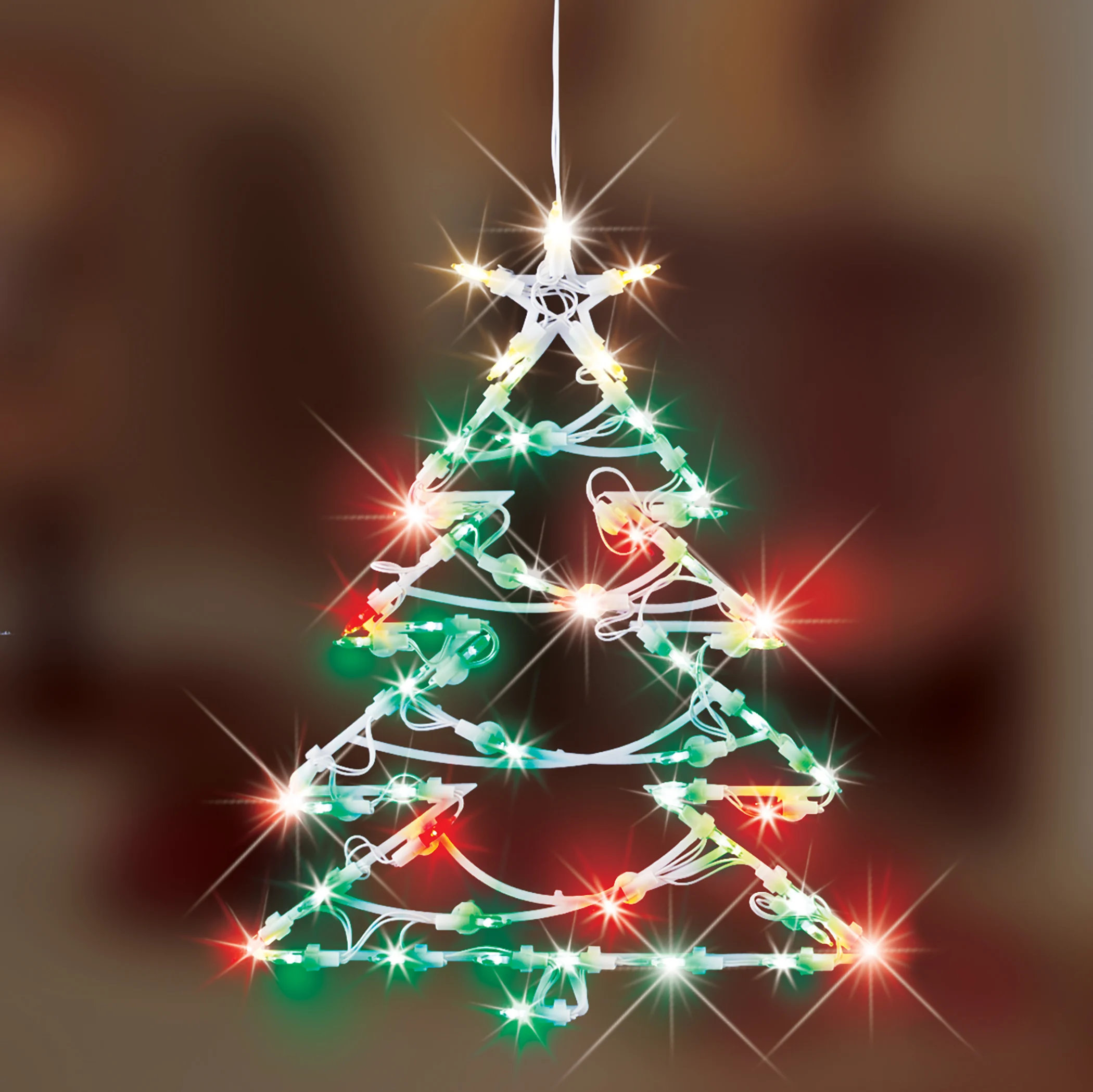 christmas triangle window lights