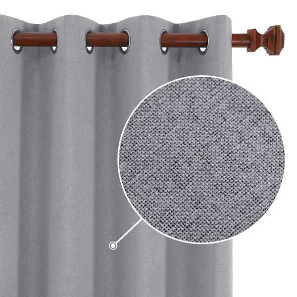 The Twillery Co.® Riey 100 Percent Blackout Faux Linen Curtains ...