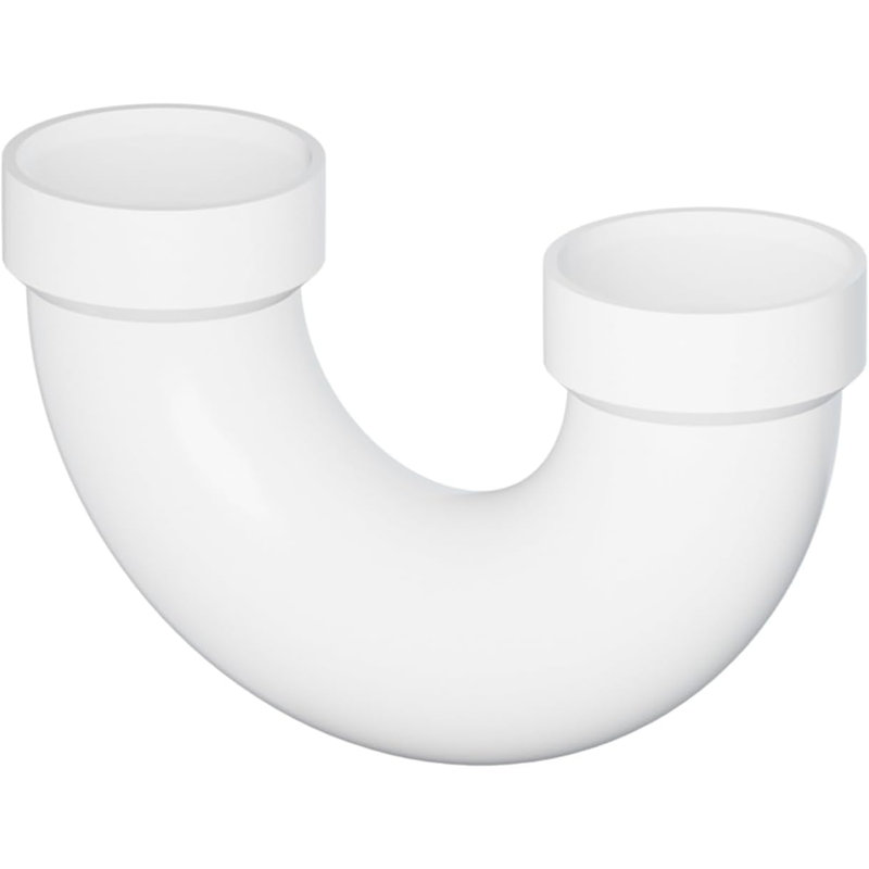 Supply Giant 3 in. PVC DWV P-Trap w/ Solvent Weld Joint H x H, White ...
