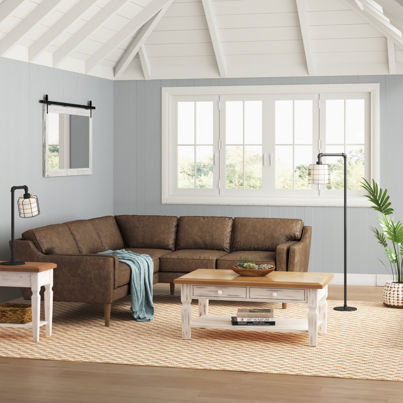 Sand & Stable Cade 2 - Piece Leather Sectional | Wayfair