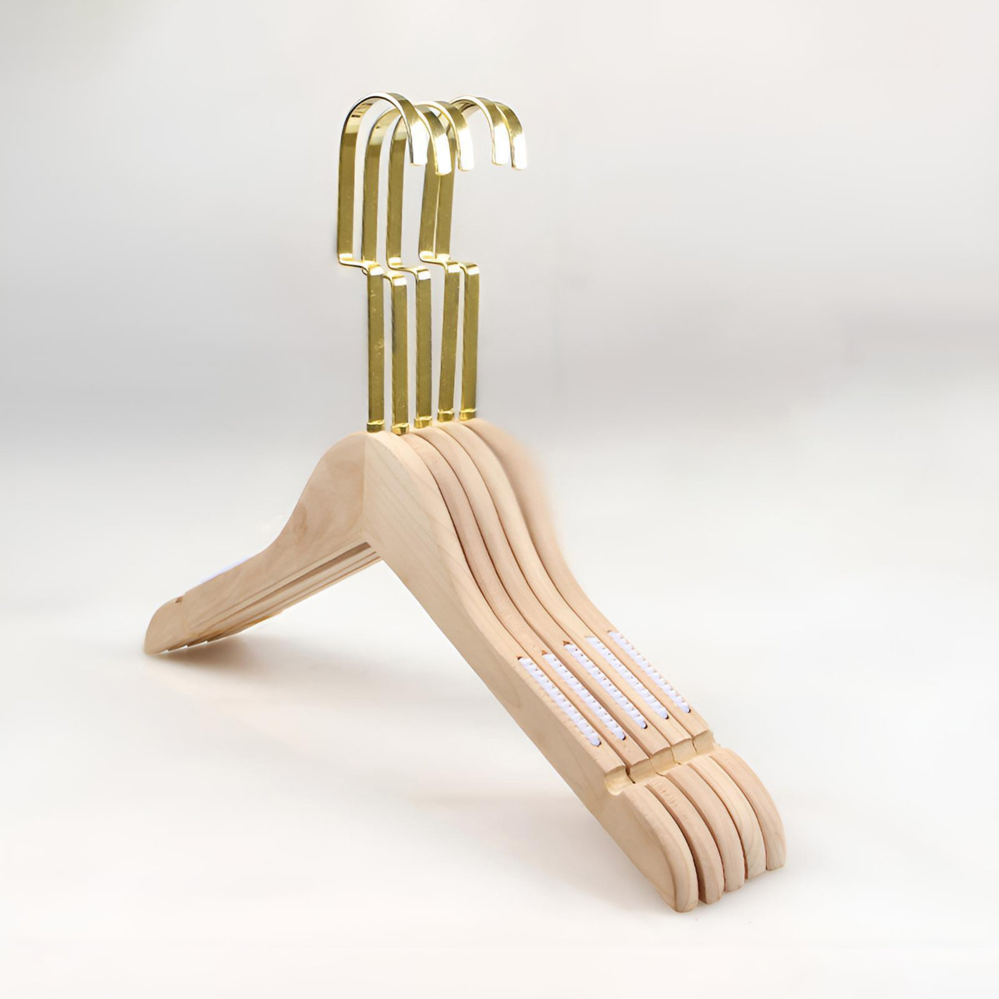 Hokku Designs Reinforced Solid Wood Hangers - Wide Shoulder Design ...