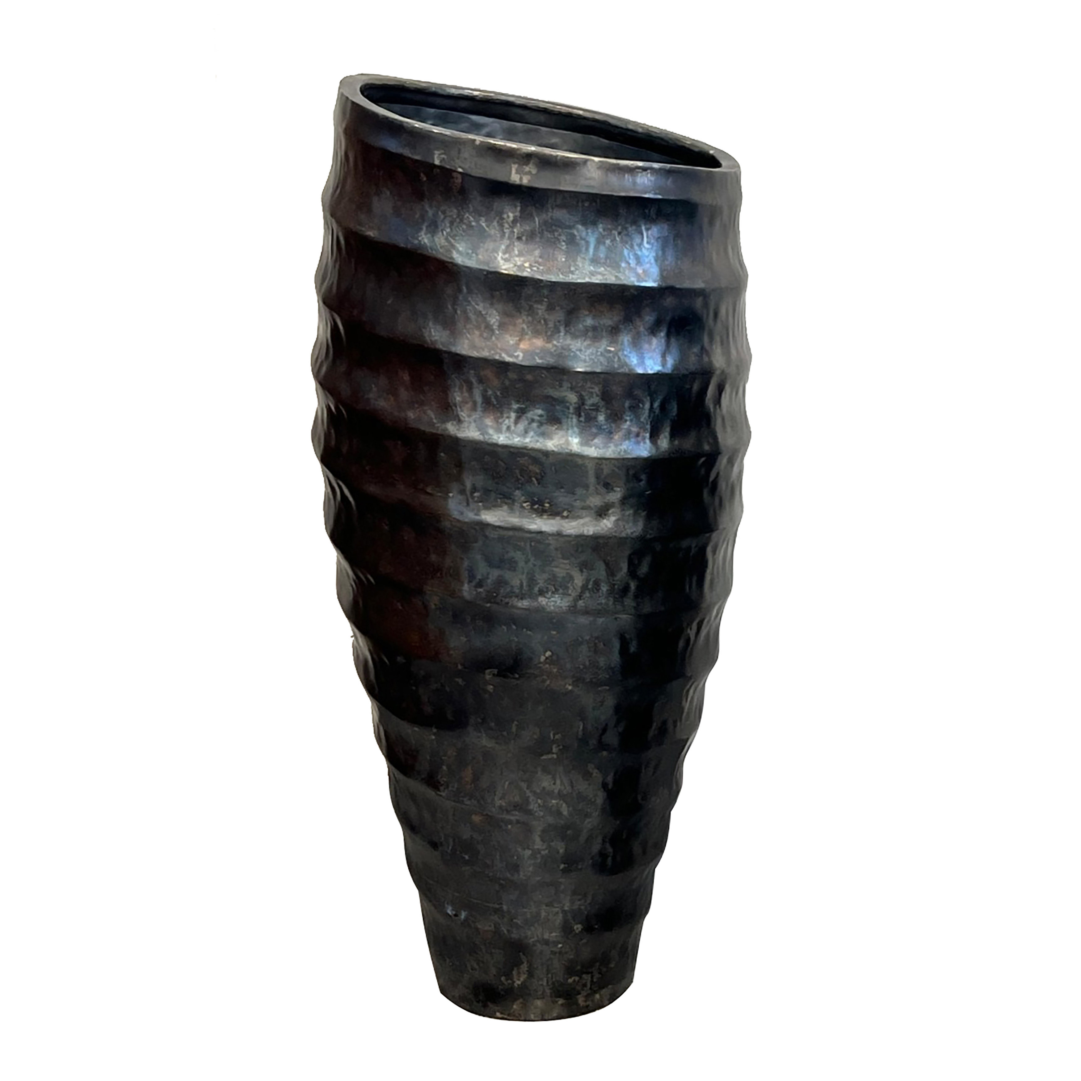 17 Stories Metal Floor Planter, Pweter - Wayfair Canada