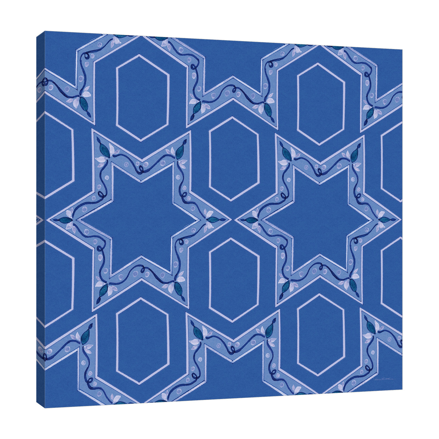 Jaxson Rea "Celebrating Hanukkah Pattern VIII" Gallery Wrapped Canvas ...