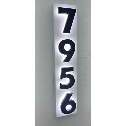 Advance Multi-Sign House Led Lighted 4 -Tile Address Plaque Frame ...