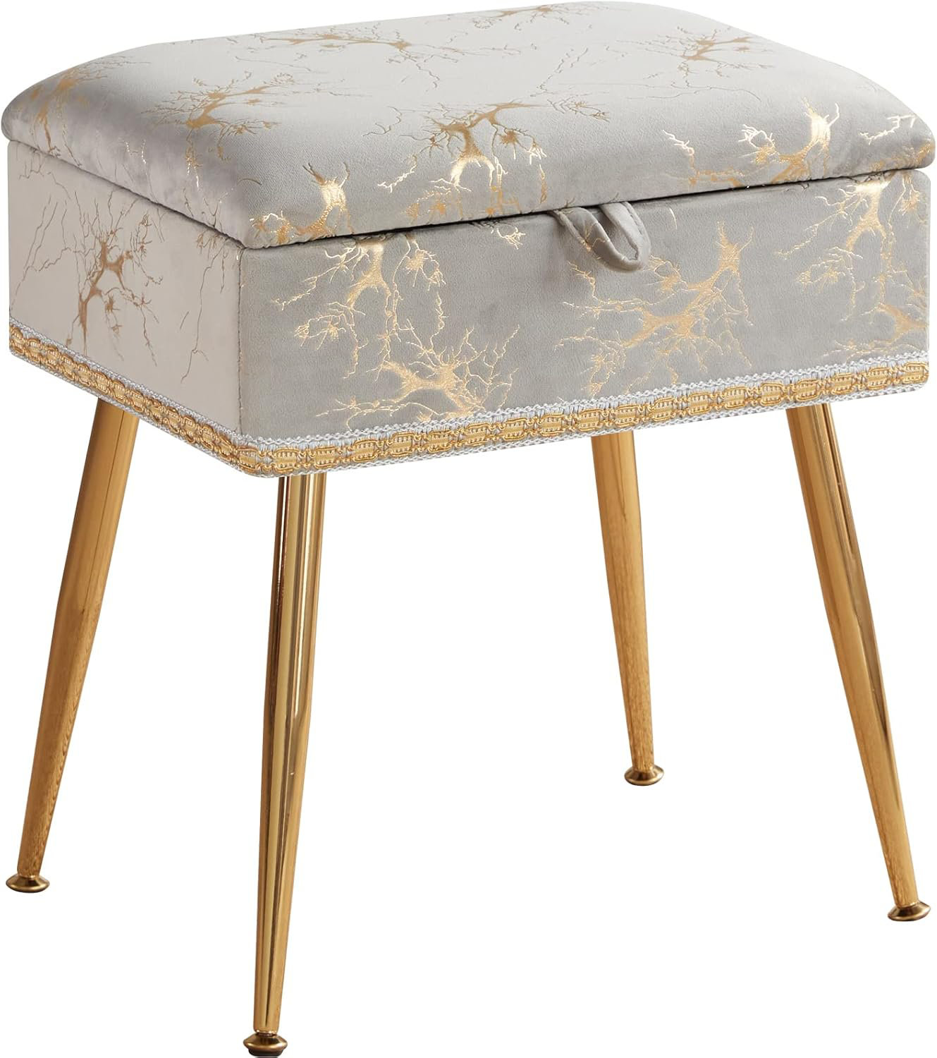 George Oliver Storage Vanity Stool Ottoman Foot Rest | Wayfair