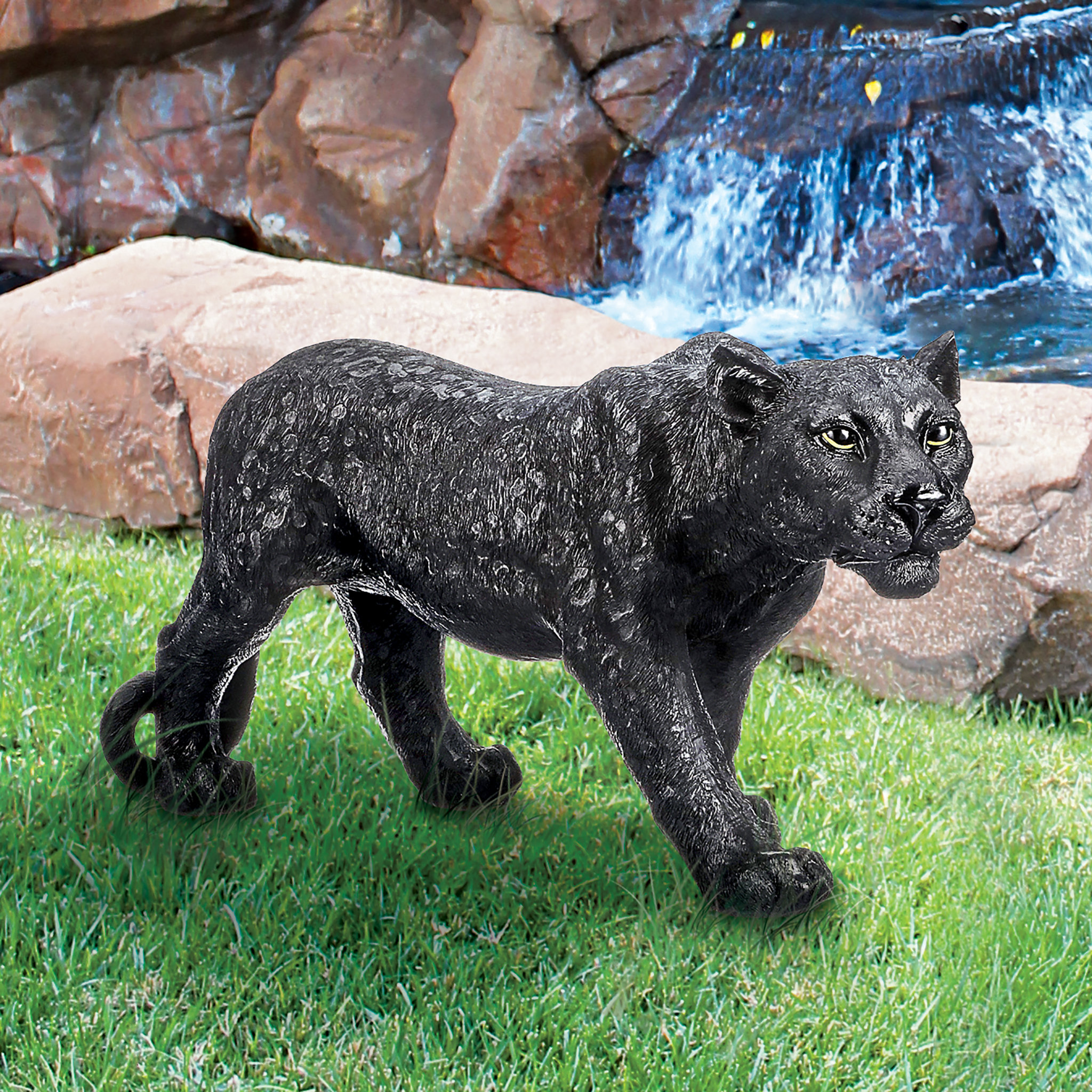 Design Toscano Shadowed Predator Black Panther Statue & Reviews | Wayfair