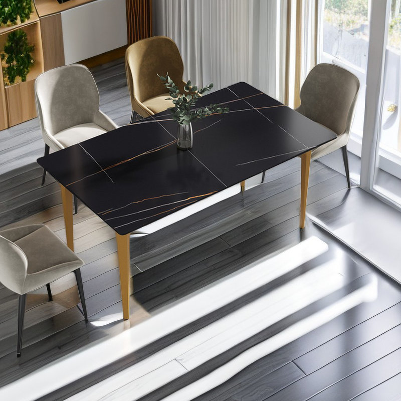 Orren Ellis Yianna Modern Stone Dining Table for Modern Kitchen Living ...