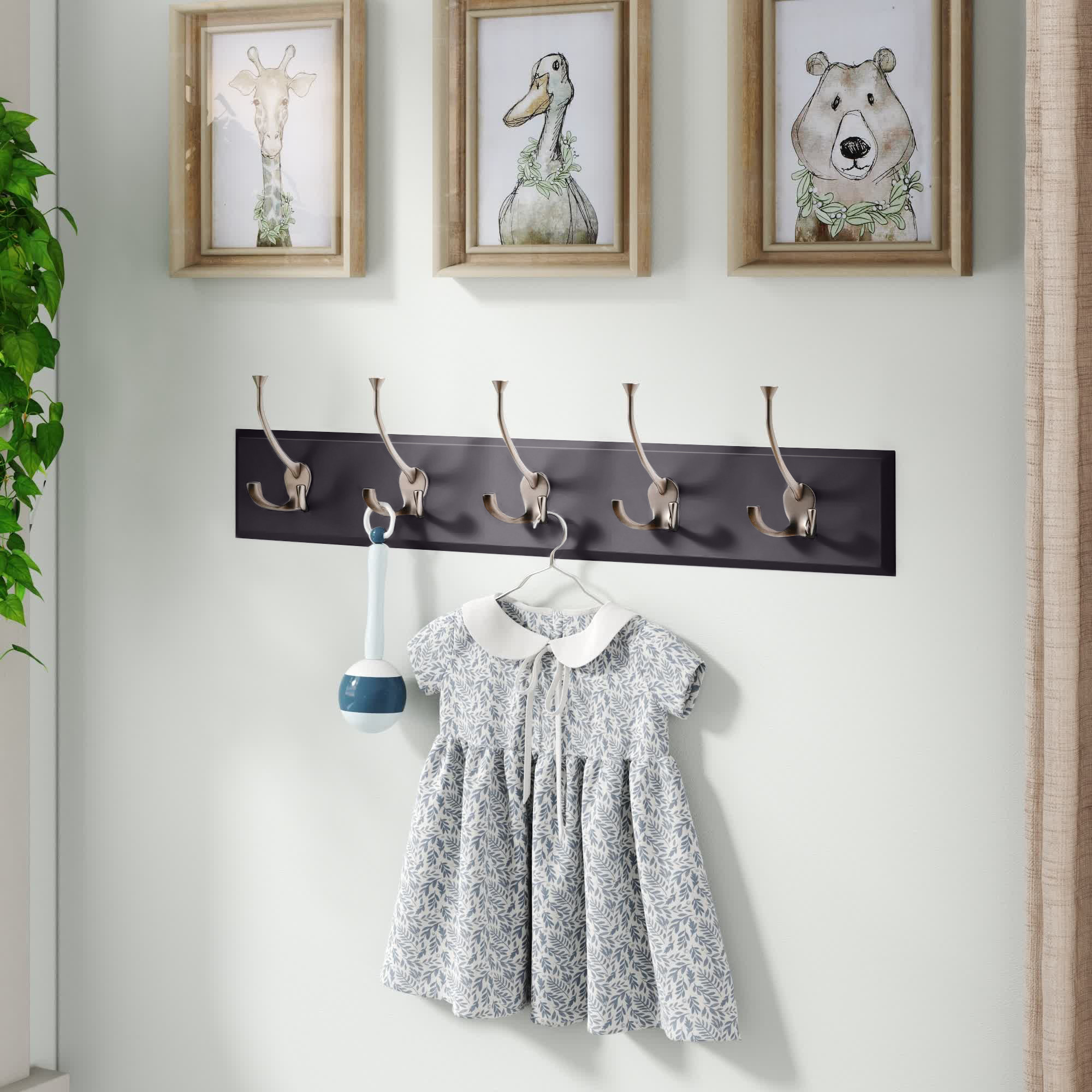 BirdRock Home Wall Mounted Coat Rack & Reviews | Wayfair