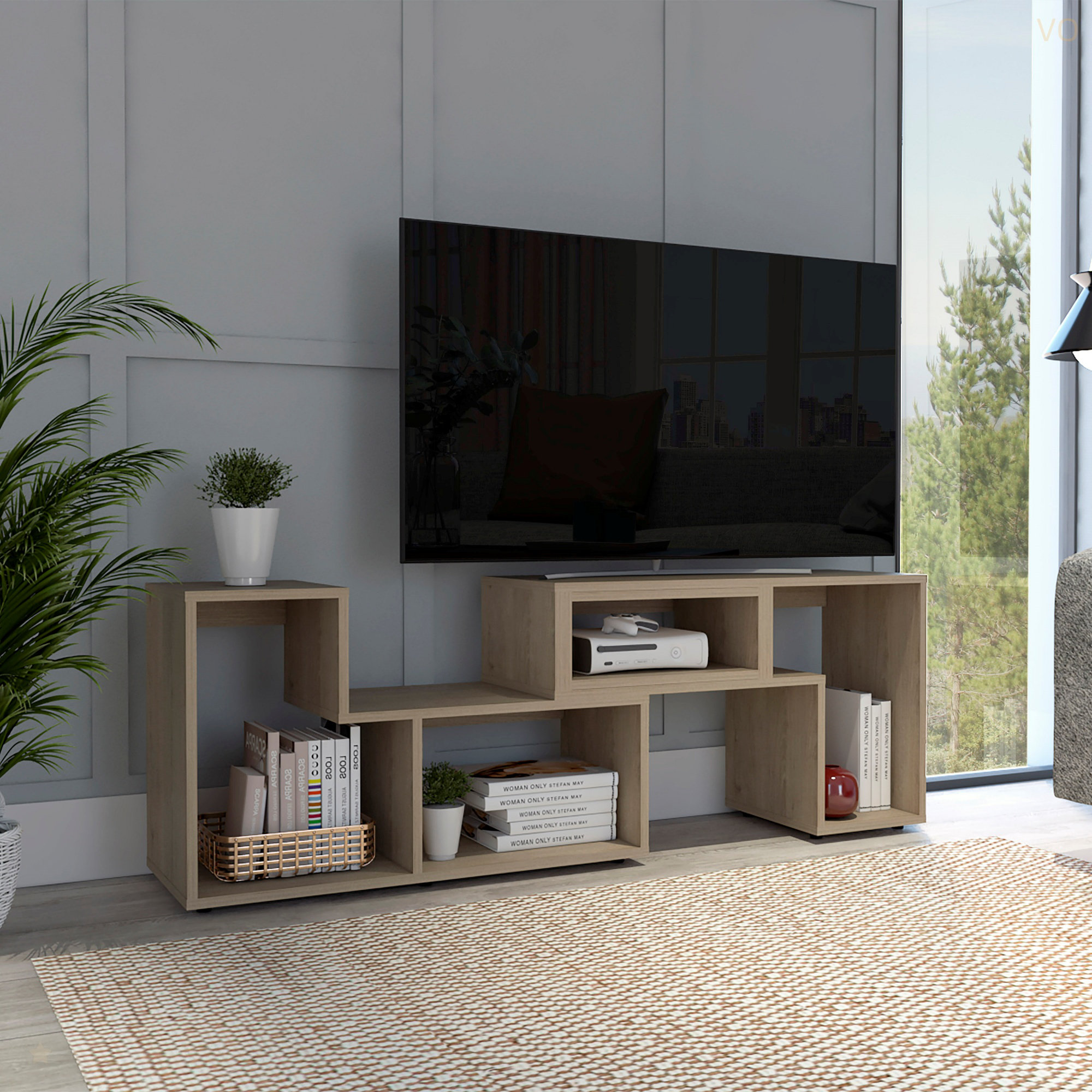 Hokku Designs Being Extendable TV Stand, Multiple Shelves | Wayfair