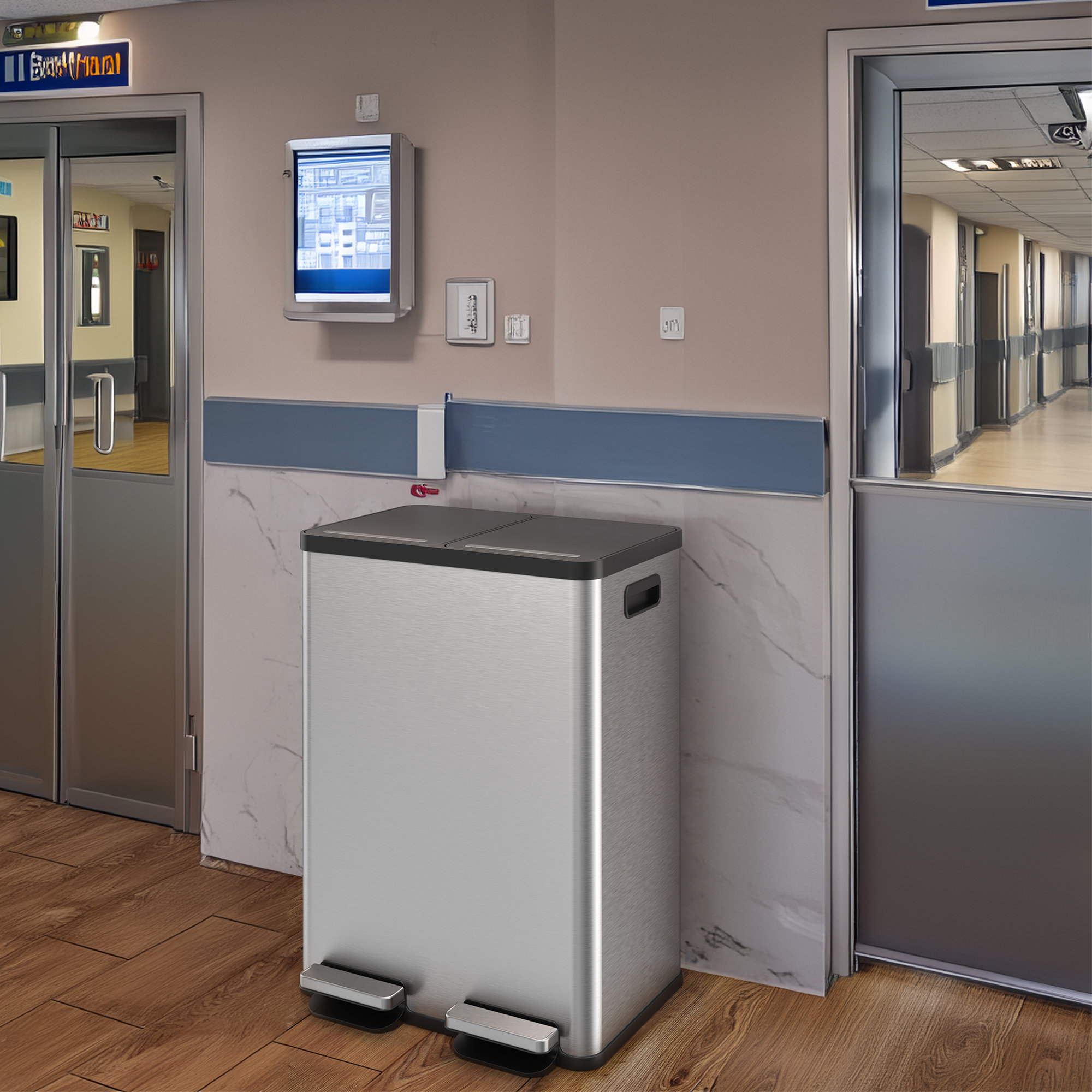 Hls Commercial 16 Gallon Fire Resistant Stainless Steel Combination ...