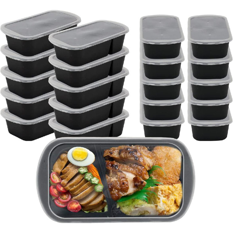 Prep & Savour Meal Prep Containers, 20 Pack 33Oz 2 CompartmentFood Prep ...