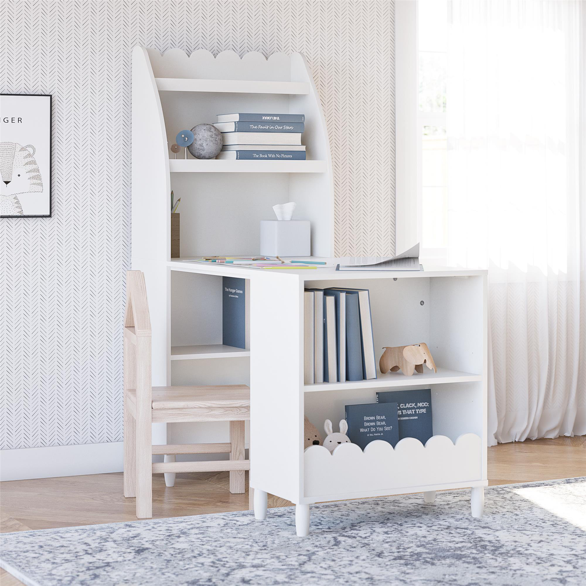 Max & Finn Cloud Kids' Desk with Shelves - Wayfair Canada