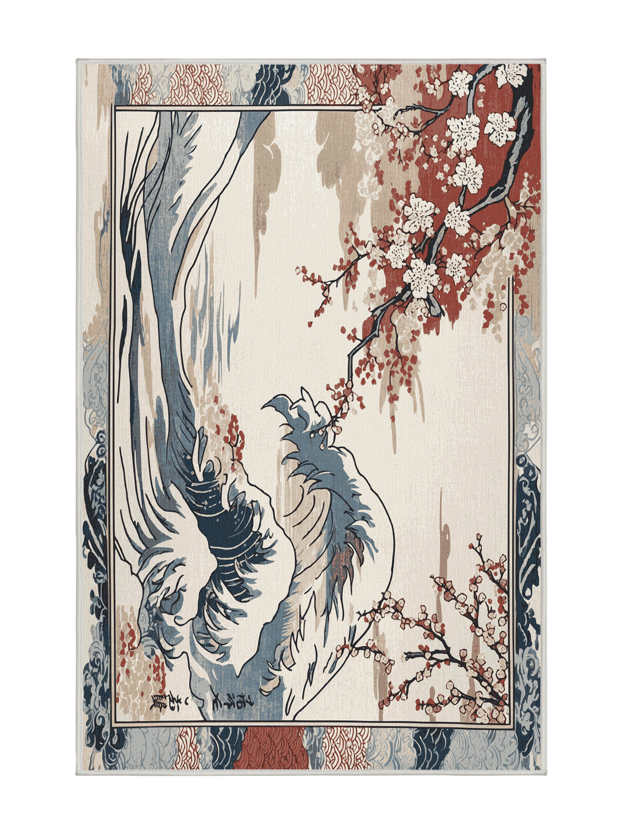 Winston Porter Shimmering Sakura Rug | Wayfair