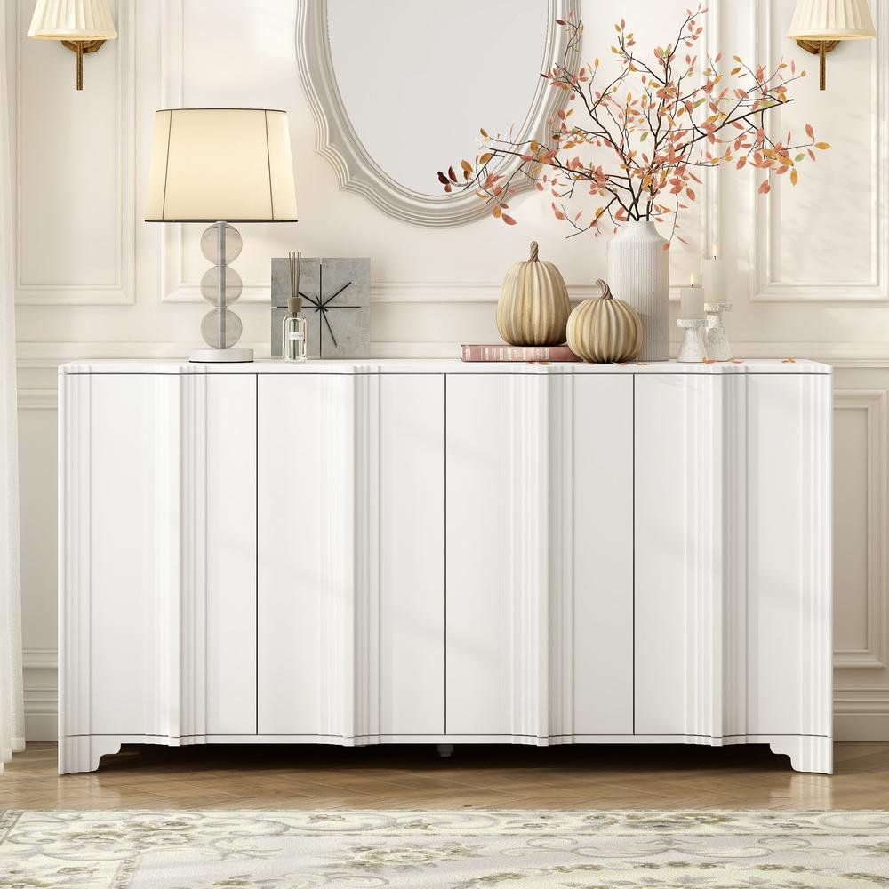 Latitude Run® 4 Doors Sideboard (White) | Wayfair