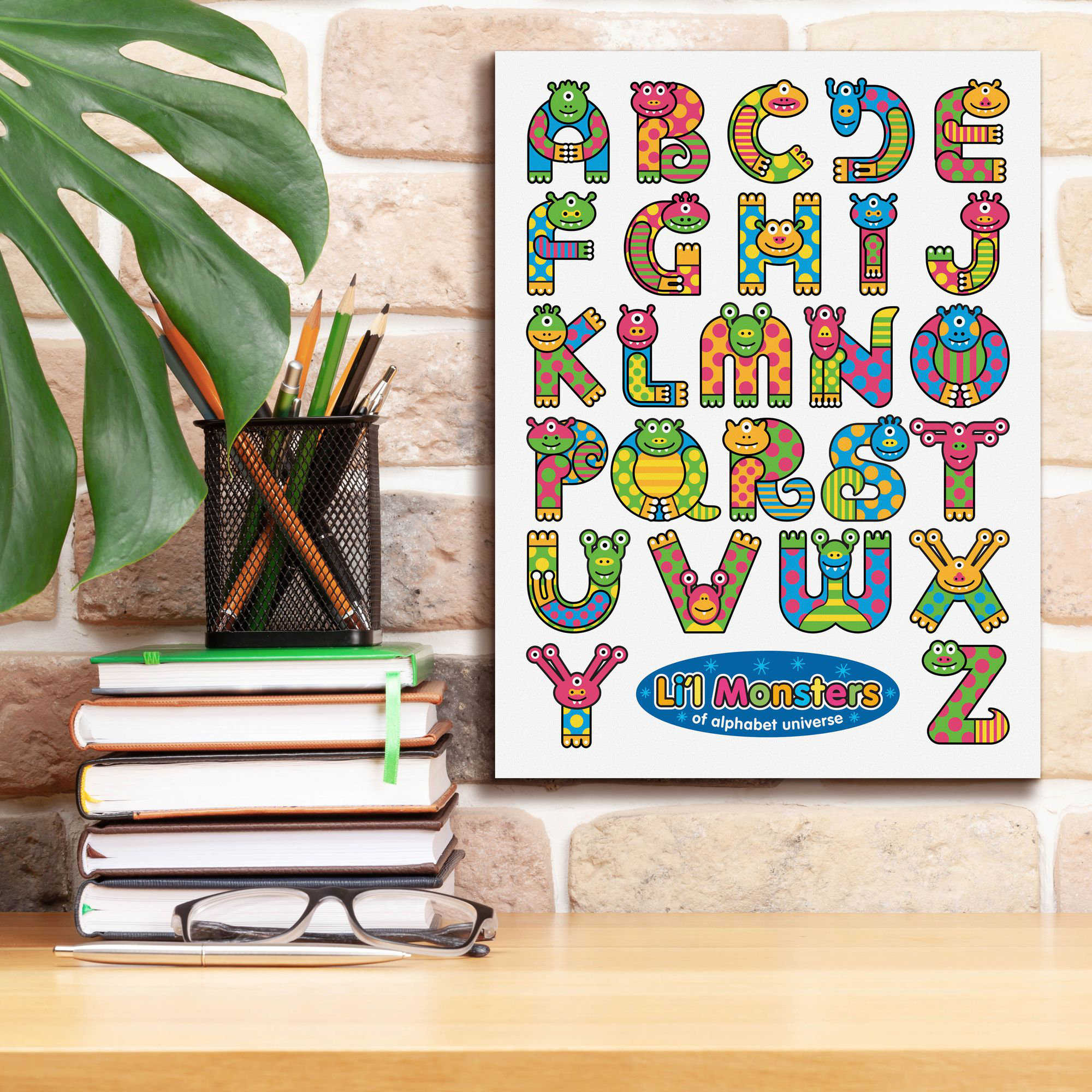 Zoomie Kids L Monsters Of Alphabet Universe On Canvas by Ron Magnes ...