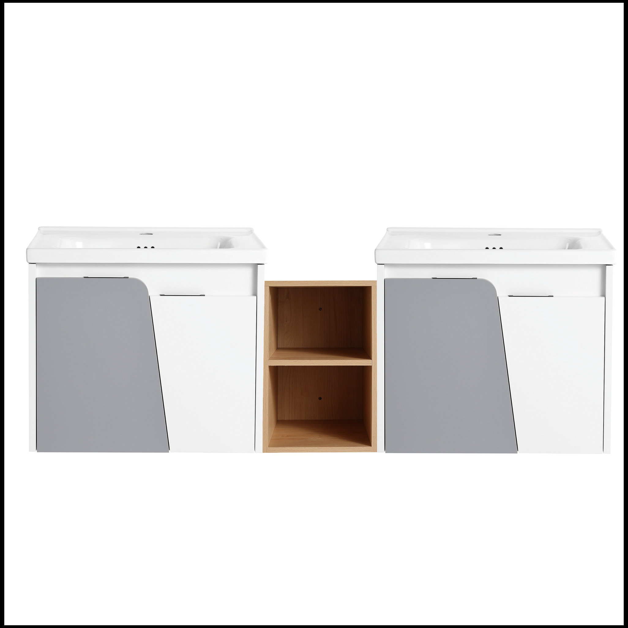 Latitude Run® Alvoid 59.6" Double Bathroom Vanity Set | Wayfair