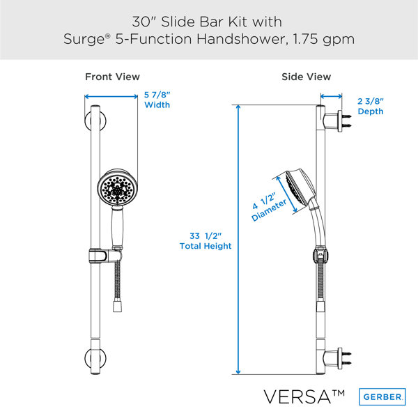 Gerber Versa Pressure Balance Complete Shower System | Wayfair