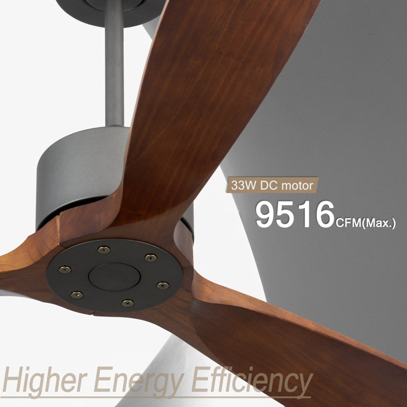 Orren Ellis 65" Demica 3 - Blade Propeller Ceiling Fan with Remote ...