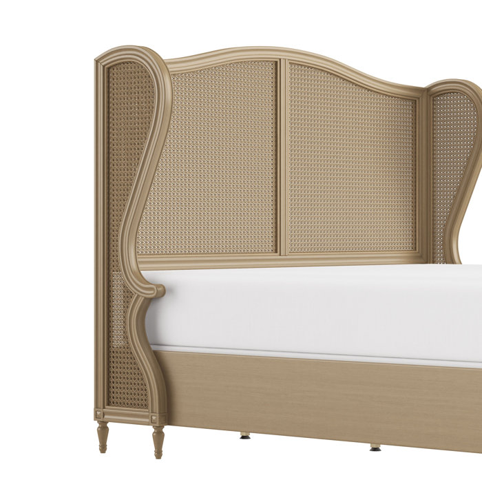 Birch Lane™ Gia Cane Wingback Bed & Reviews | Wayfair