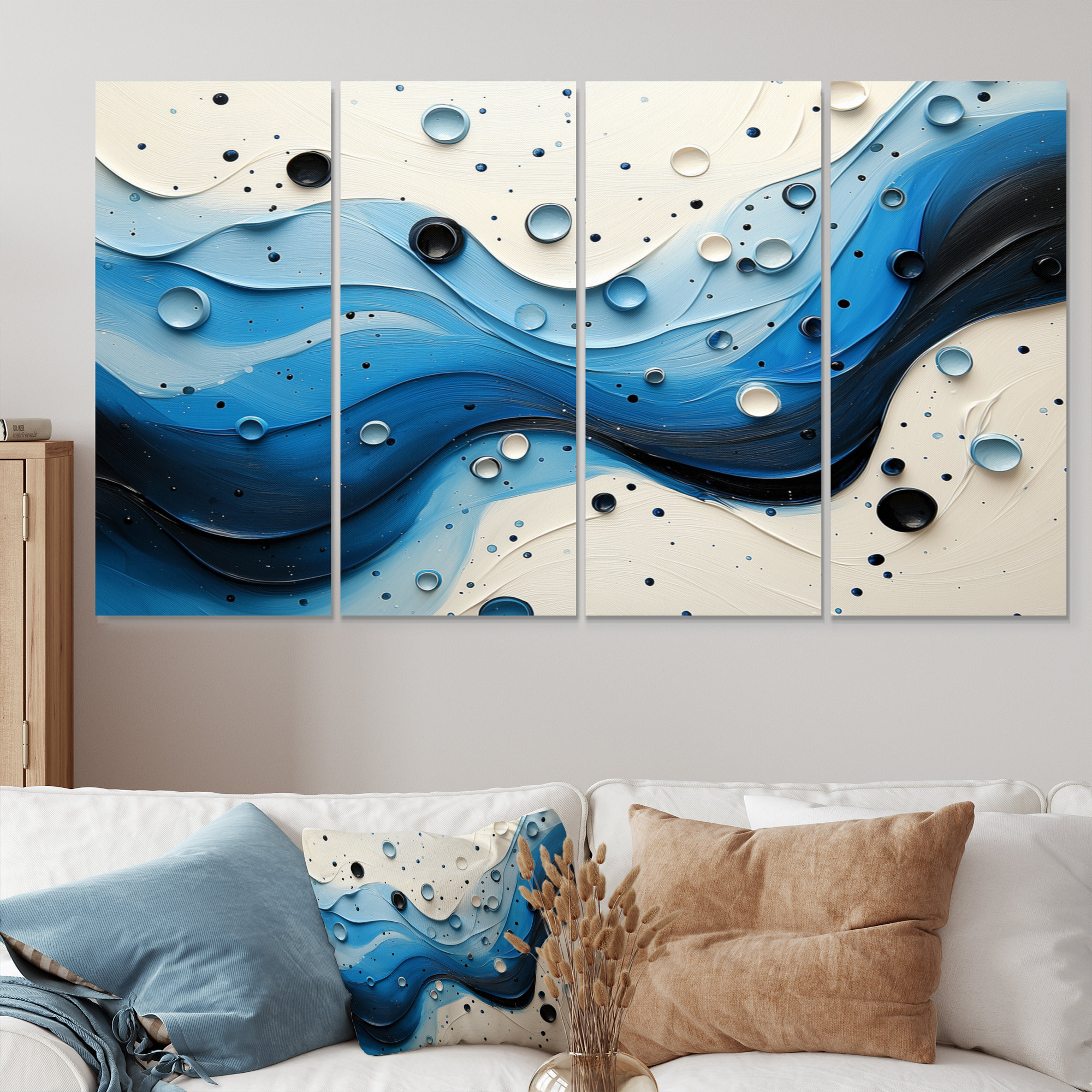 Orren Ellis Rhythmic Drizzle Drip Paint River II - Drip Painting Wall ...
