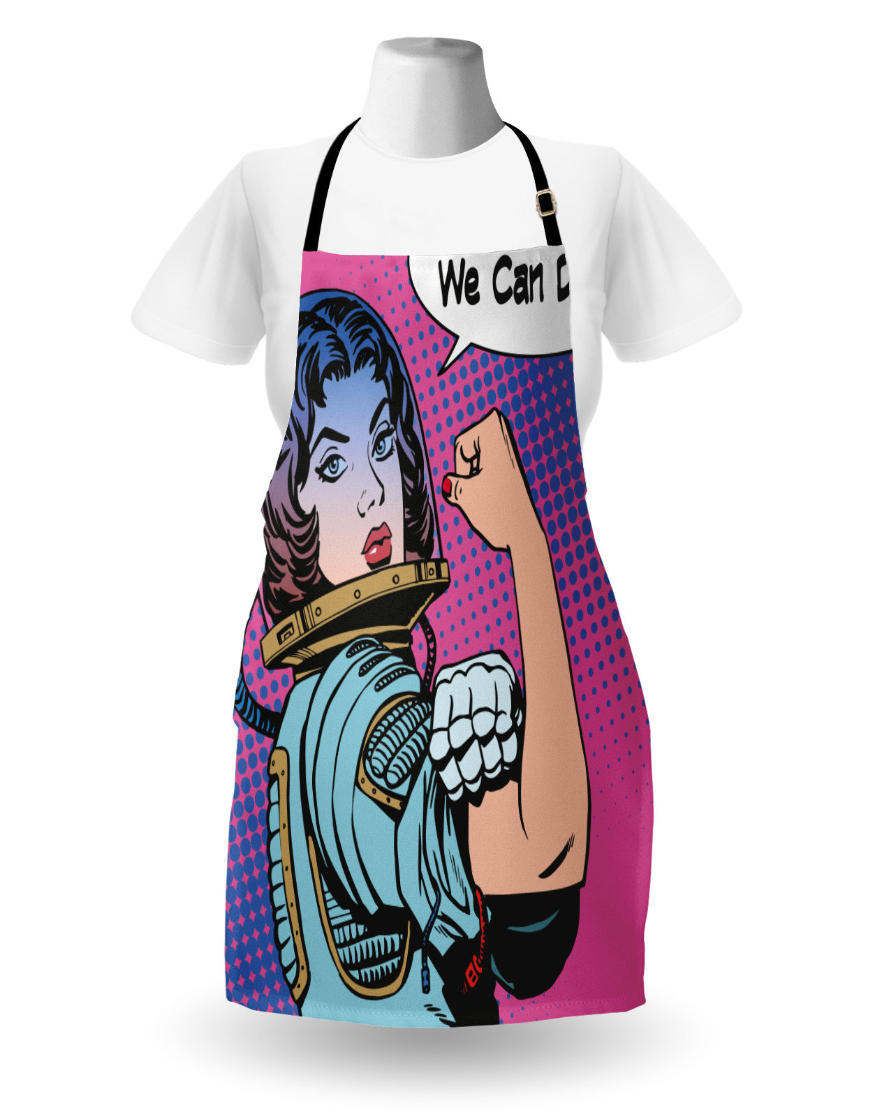 East Urban Home Comics Apron Unisex, Retro Comics Woman, Adult Size ...