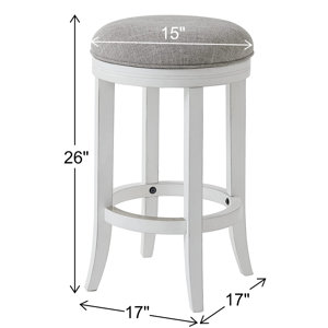 Winston Porter Farzin Swivel Upholstered Bar Stool & Reviews | Wayfair