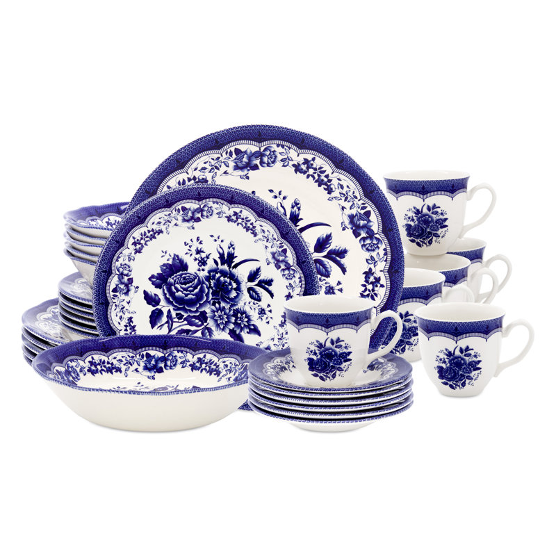 Tudor England Victoria 30 Piece Dinnerware Set, Service for 6 & Reviews ...