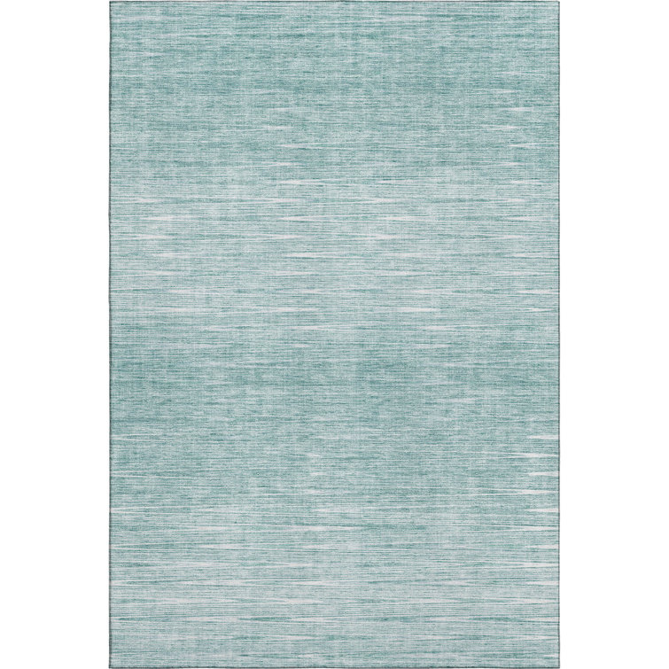 Bungalow Rose Premium Machine Washable Prisco Aqua Rug | Wayfair