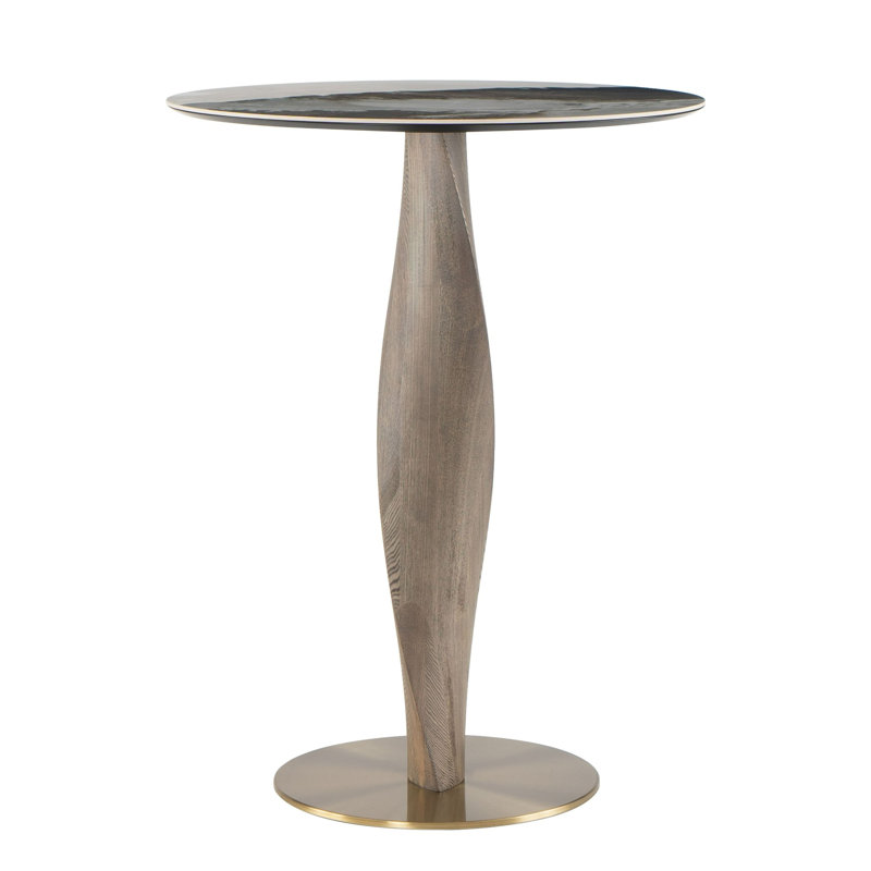 Orren Ellis Calvary - Mid-century Modern Ceramic + Grey Ash Bar Table ...