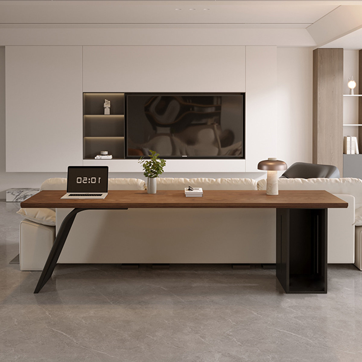 Wren Decors Brown Rectangular Solid Wood Desks | Wayfair