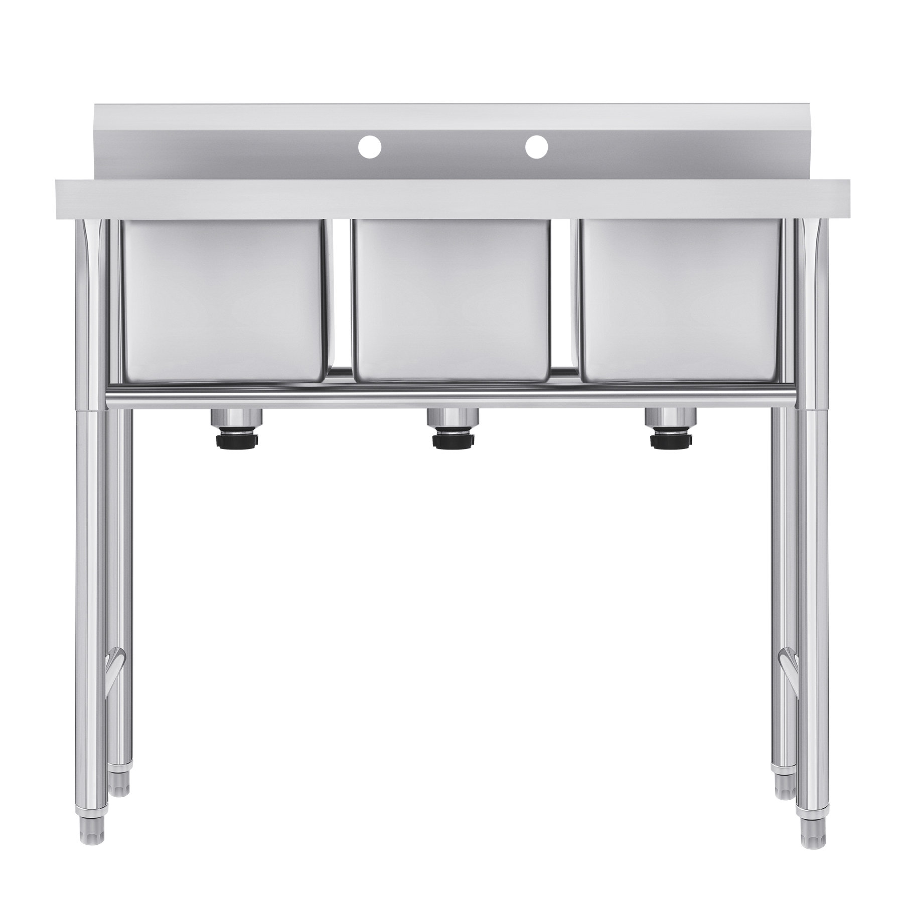 CO-Z 39-in Triple-basin Utility Sink Free Standing Laundry Kitchen Sink ...