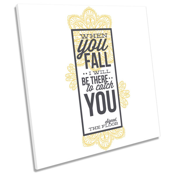 Maturi When Fall I Will Catch You Picture CANVAS WALL ART Square Print ...