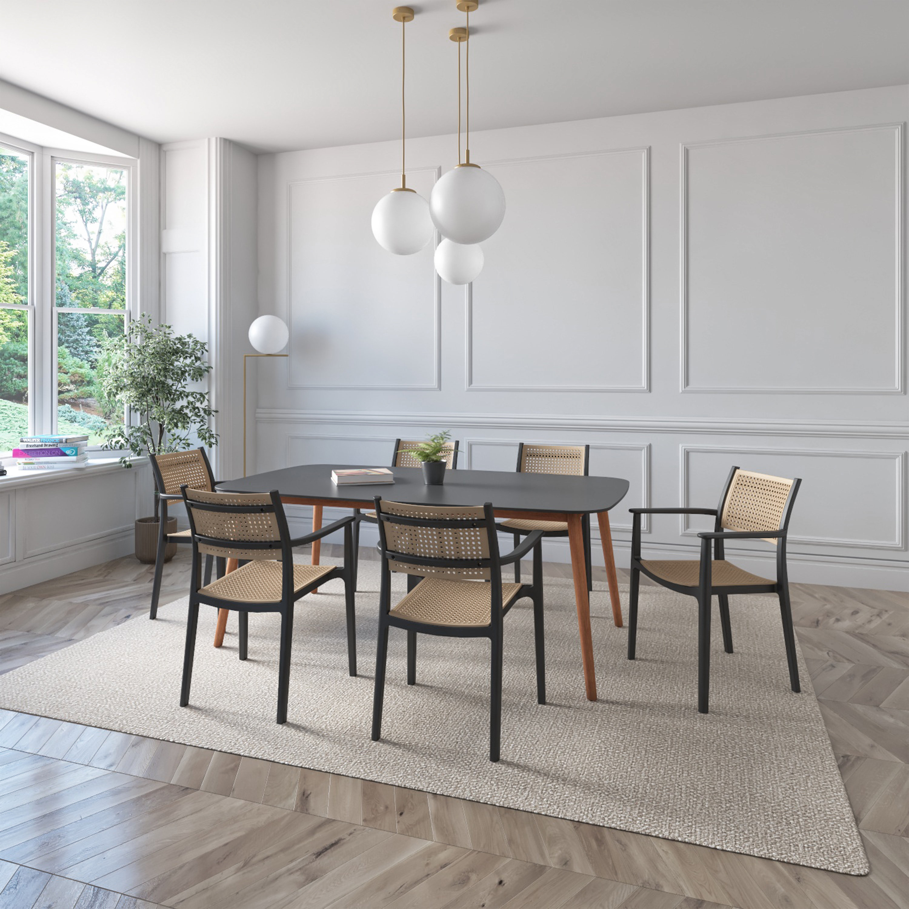 Bay Isle Home™ Solana 7Pc Indoor Wood And Resin Dining Set & Reviews ...