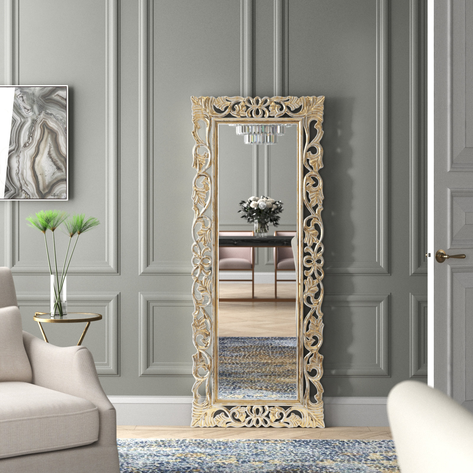 Willa Arlo™ Interiors Vivan Traditional Full Length Mirror & Reviews ...