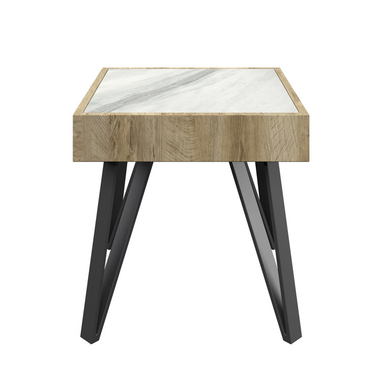 Metro Lane Kingston White Ceramic Side Table | Wayfair.co.uk
