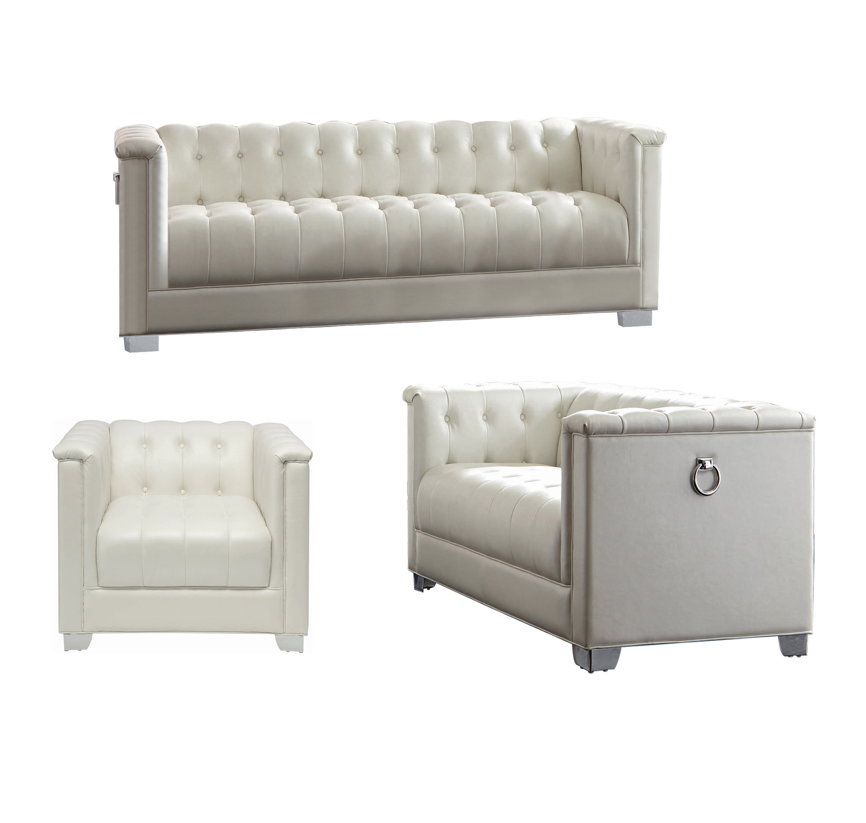 Lark Manor™ Isahi 3 Piece Faux Leather Living Room Set | Wayfair