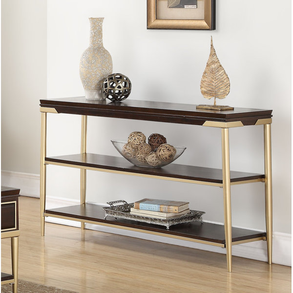 Everly Quinn Laufer Contemporary Rectangular Sofa Table with Metal ...