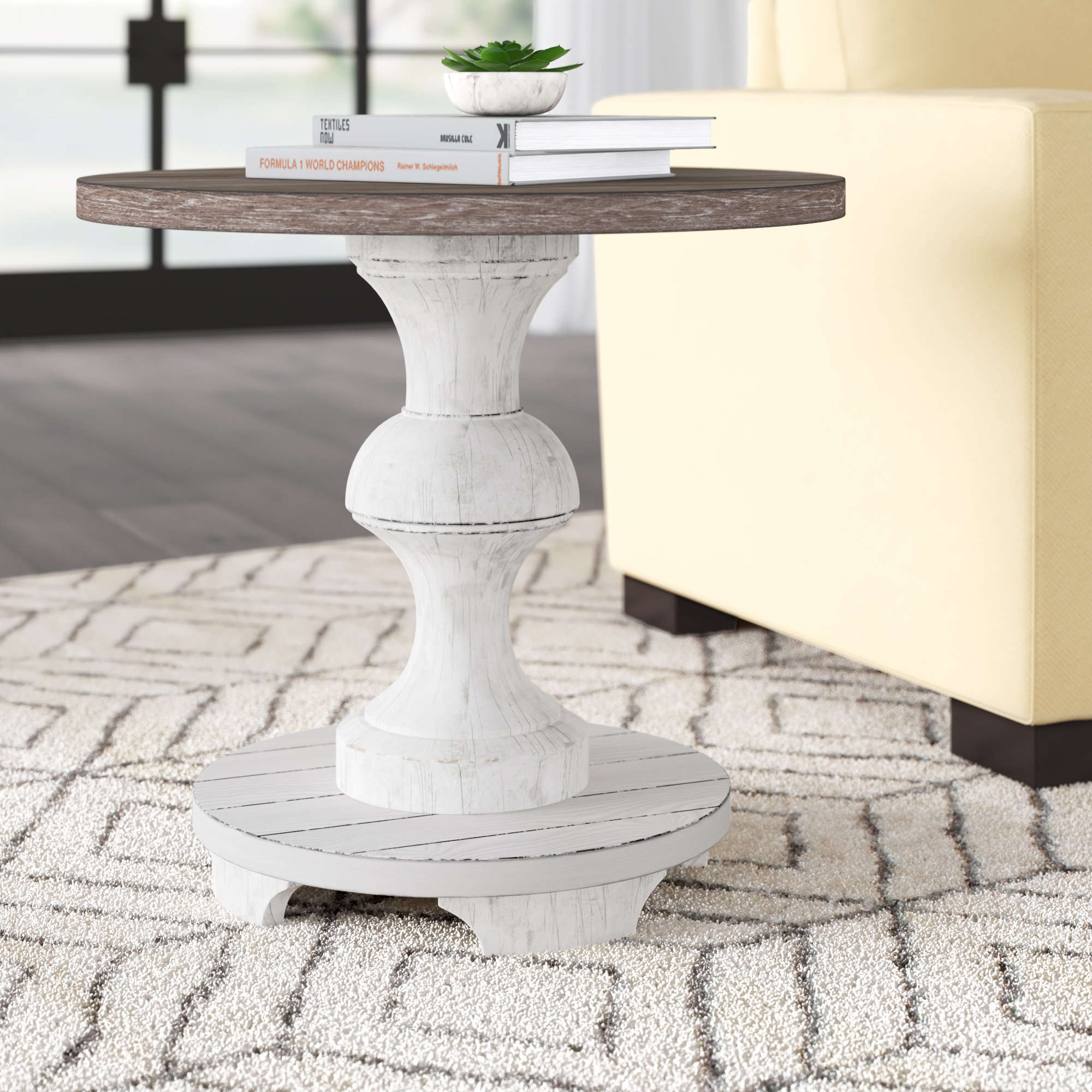 Birch Lane™ Gildford Solid Wood Pedestal End Table & Reviews - Wayfair ...