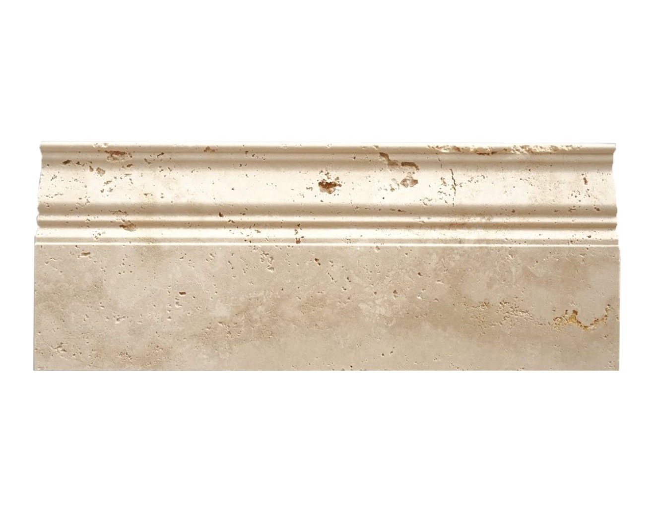 Stone & Tile Shoppe, Inc. Ivory 5" x 12" Travertine Look Wall Baseboard ...
