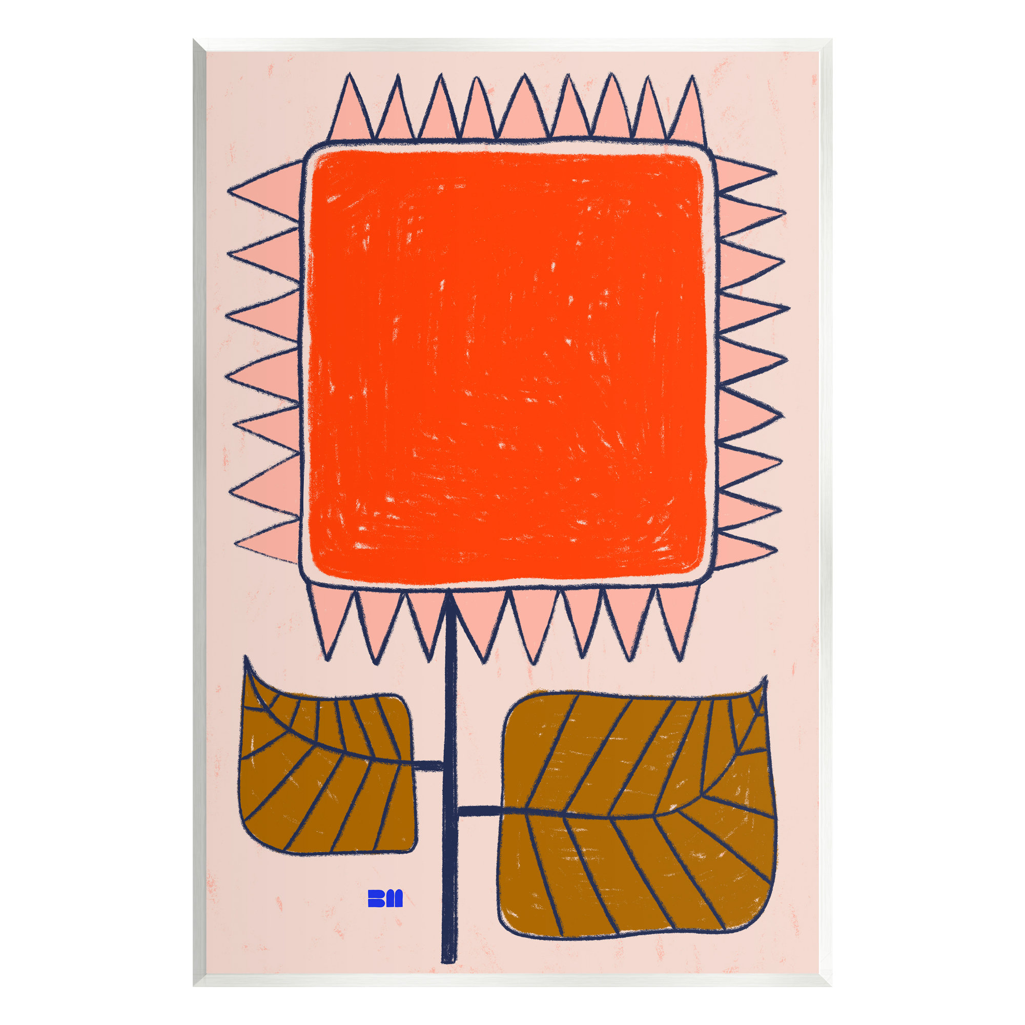 Stupell Industries Az-270-Framed Modern Earthy Flower Print | Wayfair