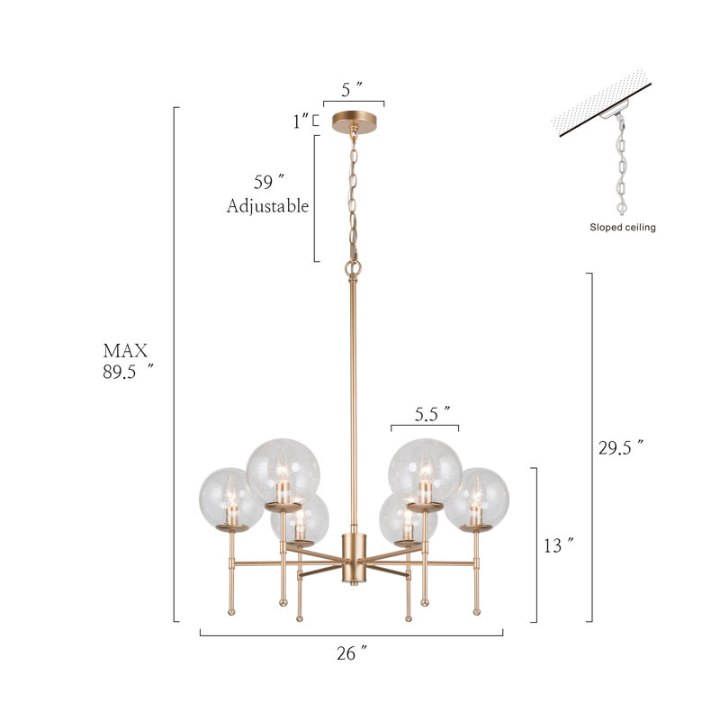 Greyleigh™ Ledger 6 - Light Shaded Classic Chandelier & Reviews ...