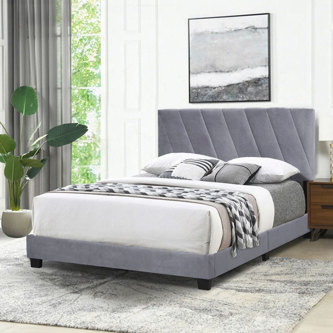 Ebern Designs Modern Minimalist Queen Adjustable Upholstered Bed ...