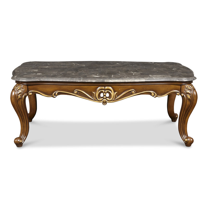 Royal Classics Constantine Cocktail Table with Genuine Marble Top | Wayfair