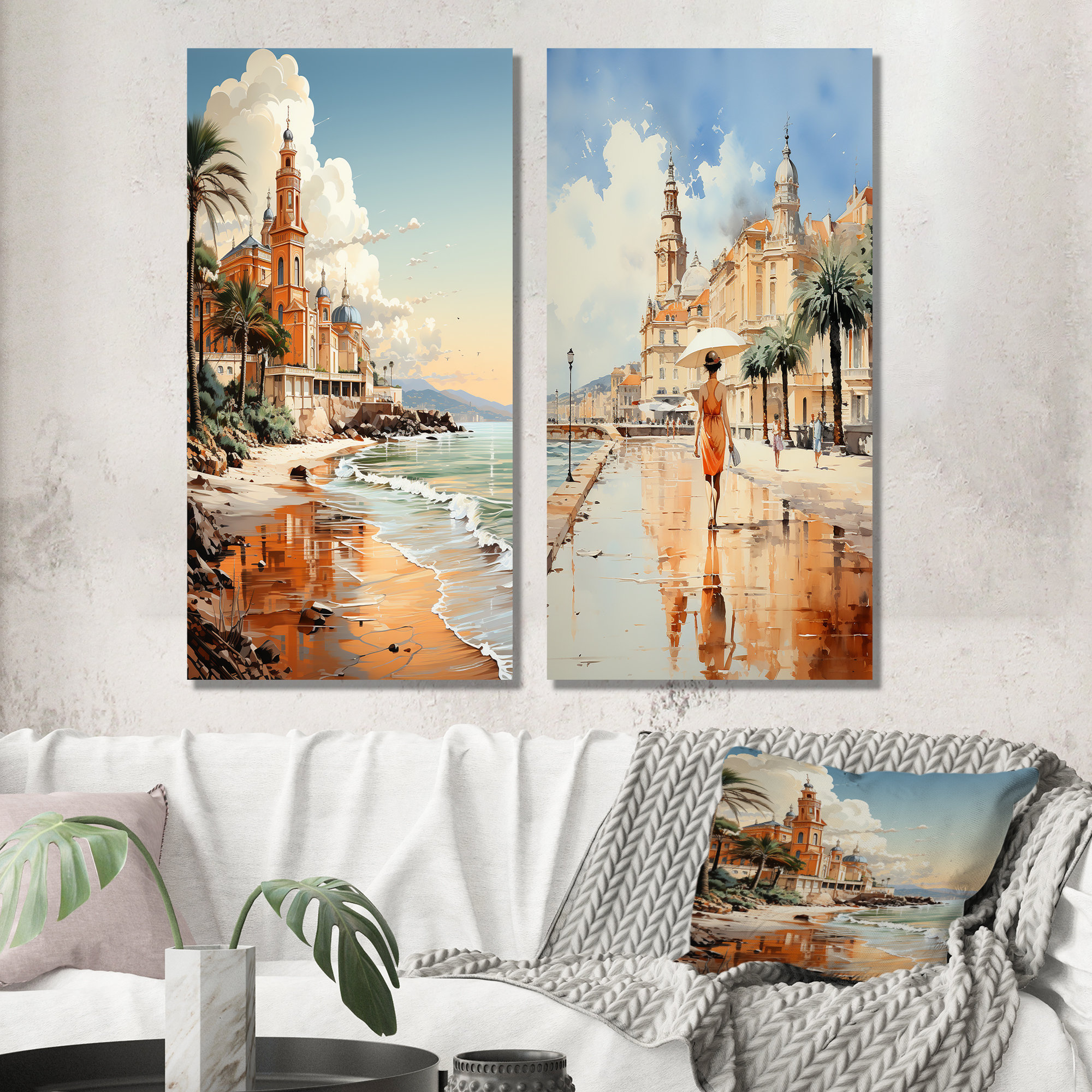 Beachcrest Home™ City Of Nice Nostalgia - Beach & Ocean Metal Art Print ...