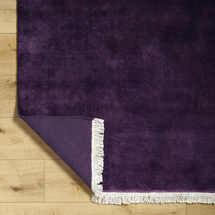 Clio Hand Loomed Wool Purple Rug & Reviews | Joss & Main