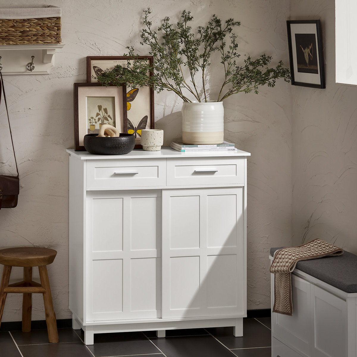 17 Stories Grandview 80cm Solid Wood Sideboard | Wayfair.co.uk
